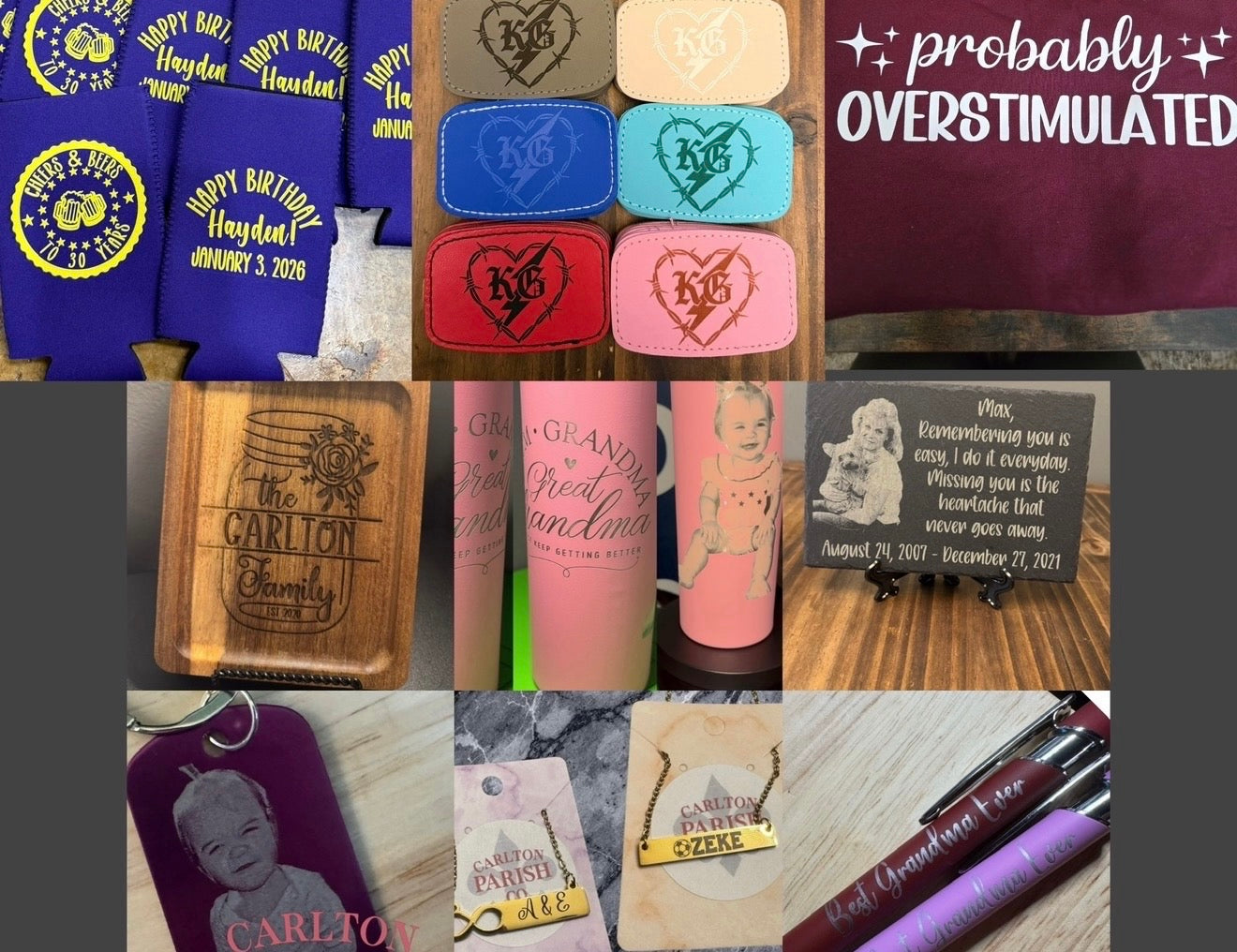 All Custom Laser Engraved Gifts, Shirts & Tumblers – Carlton Parish Co